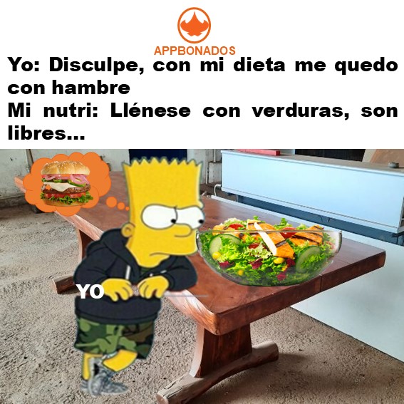 Meme: Comer verduras – Appbonados